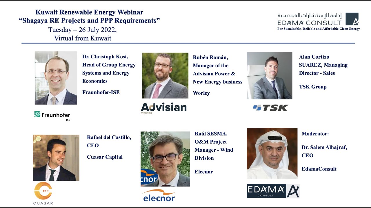 Kuwait Renewable Energy Webinar - "Shaqaya RE Projects and PPP ...