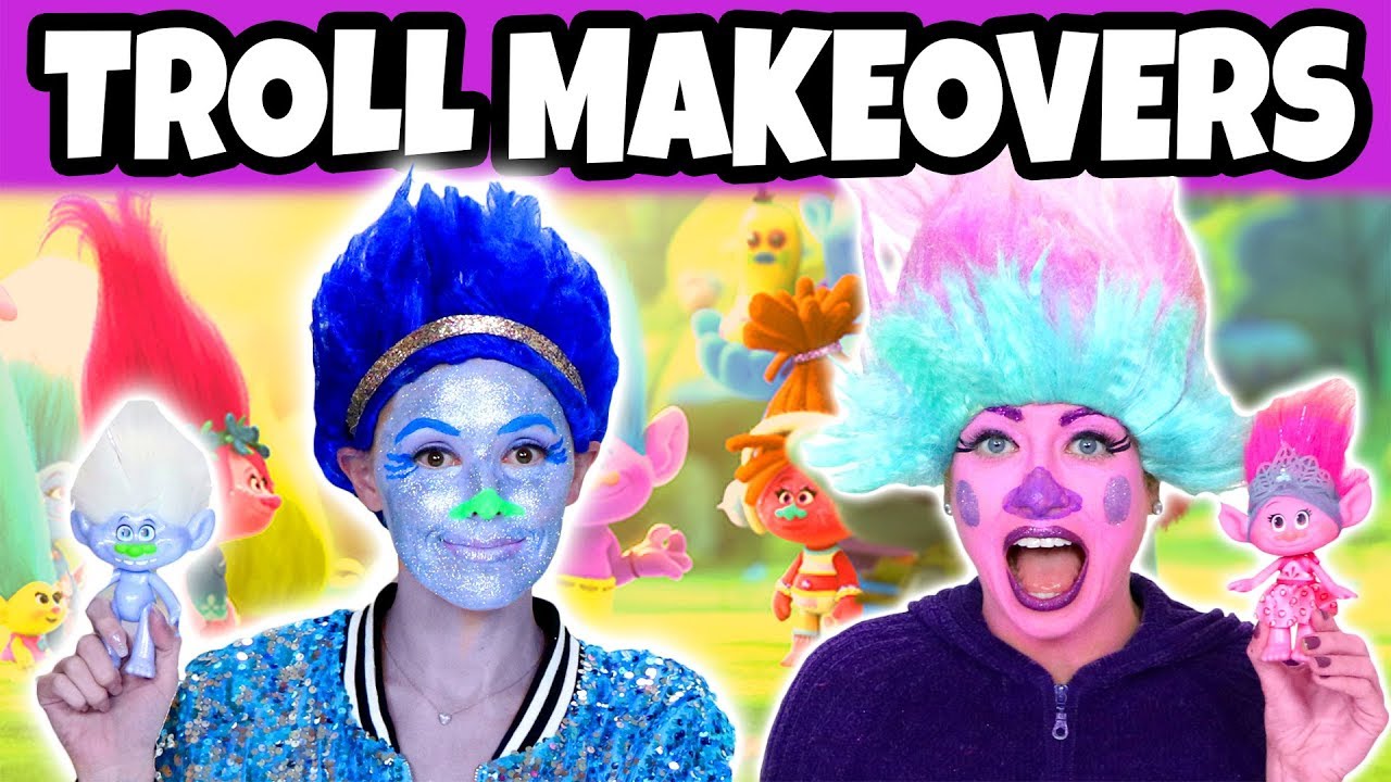 Trolls Makeup Tutorial. Which Trolls Characters Are We? (2018) Totally ...