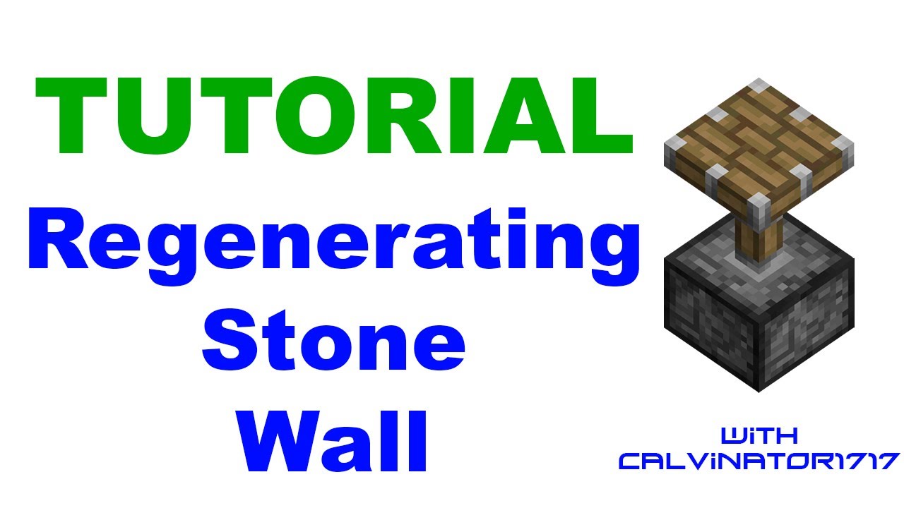 How to Make a Regenerating Stone Wall in Minecraft - YouTube
