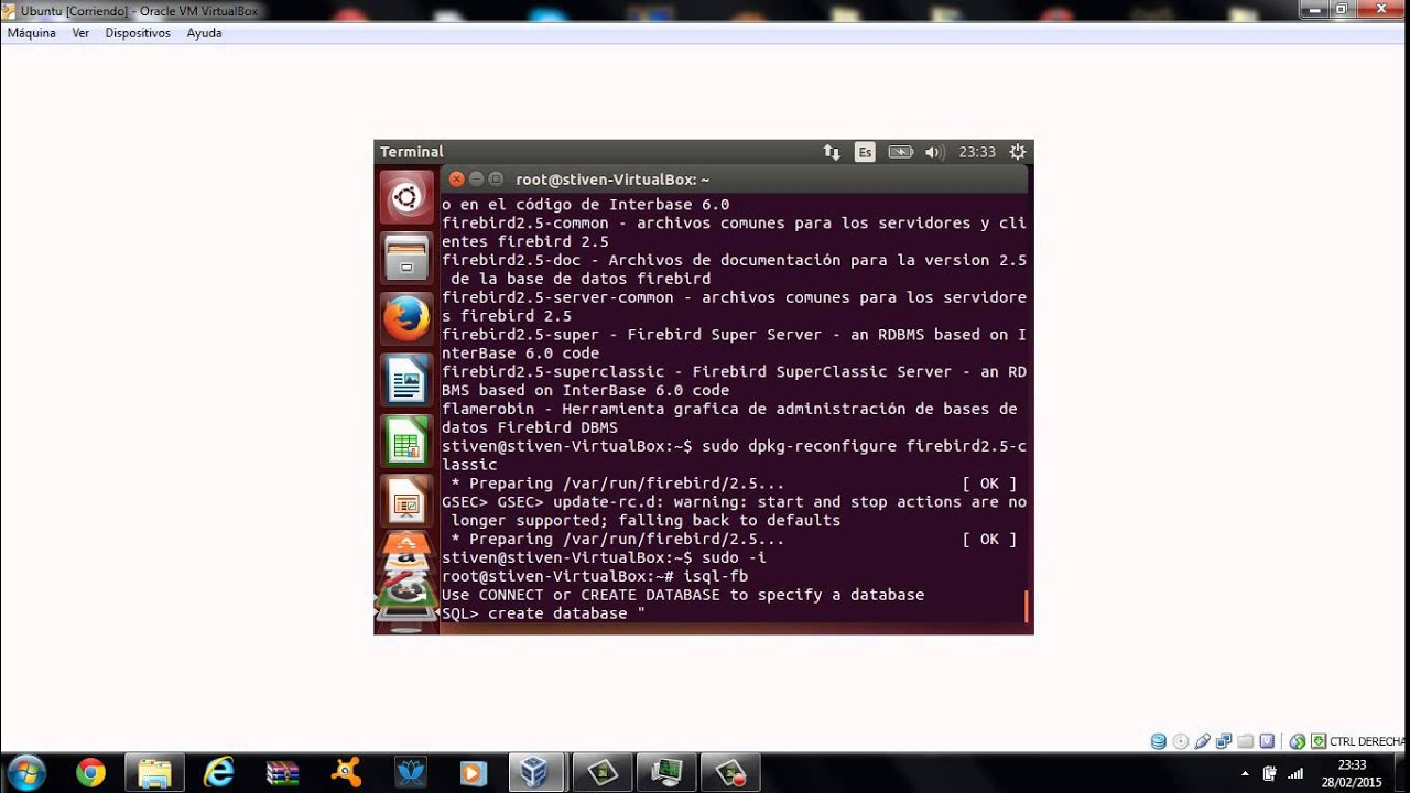 Instalacion fire bird sobre ubuntu - YouTube