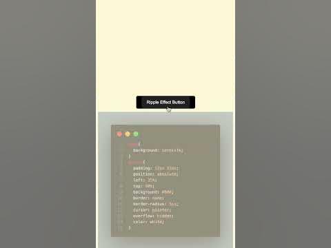 Creating Button With Ripple Effect using HTML & CSS #html5 #css #tutorial @ProgMasters - YouTube