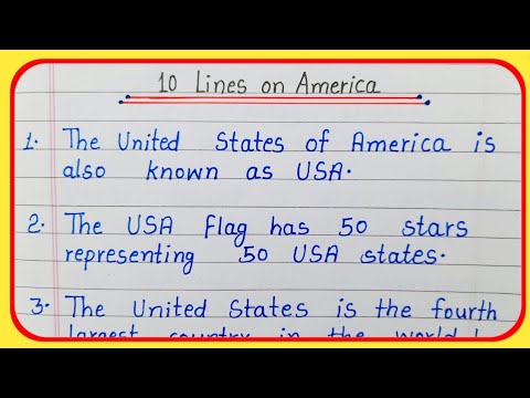 10 lines on America || Essay on USA || 10 lines about America in ...