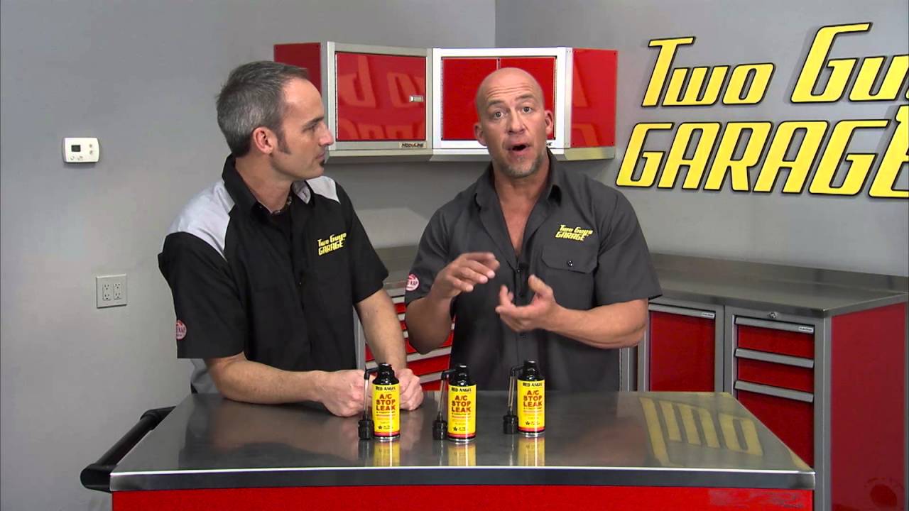 Two Guys Garage: Red Angel A/C Stop Leak & Conditioner - YouTube