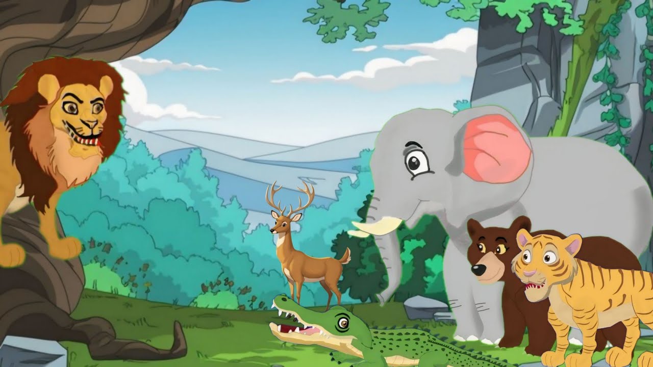 बब्बर शेर का फैसला | jungle ke janvaron ki kahani || Cartoon video ...
