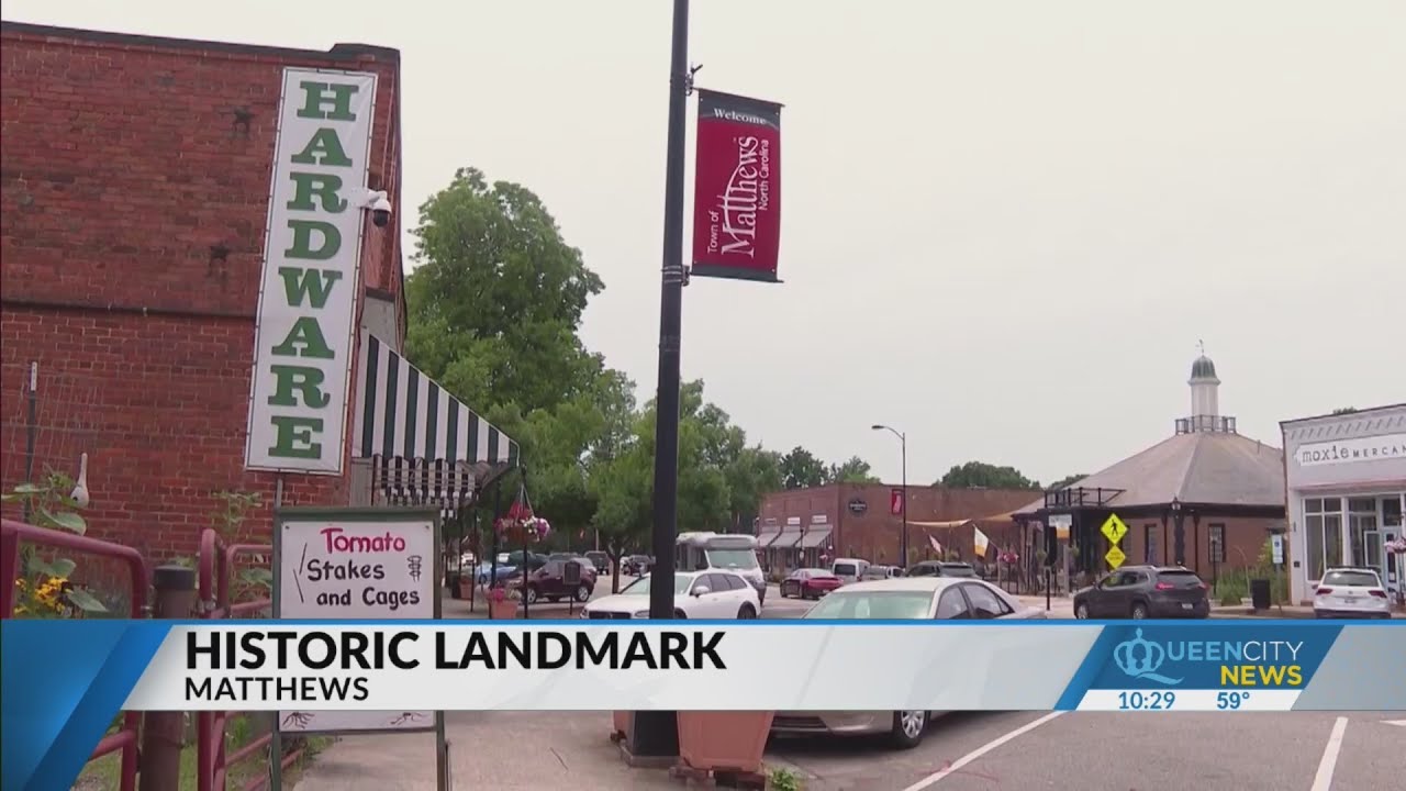 Downtown Matthews properties receive historic designation - YouTube