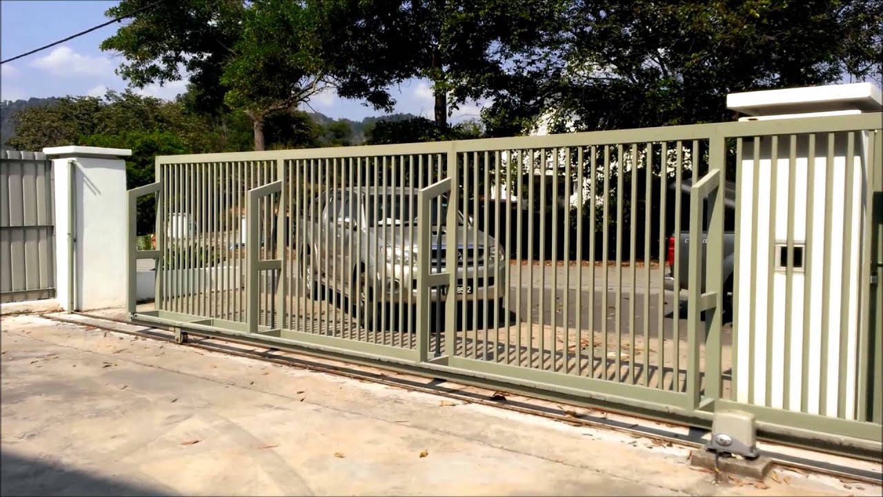 Ahouse SD - Heavy duty DC sliding gate system - YouTube