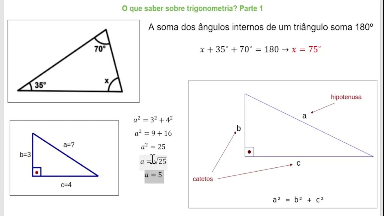 Soma De ângulos Internos De Um Triângulo Exercicio E Teorema De