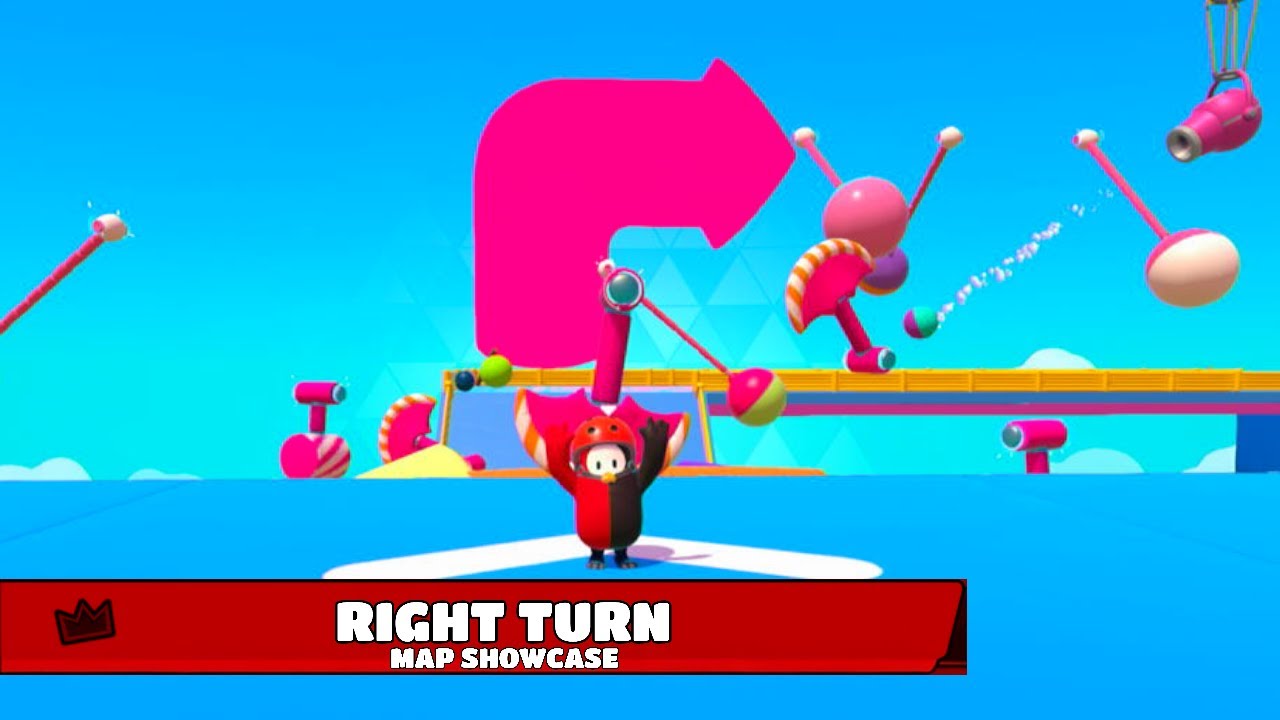 FALL GUYS | CREATIVE MODE | MAP SHOWCASE | RIGHT TURN | SHARE CODE in ...