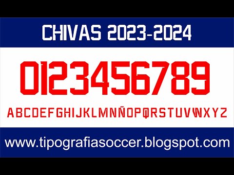 Tipografía Chivas 23-24 FREE DOWNLOAD - YouTube