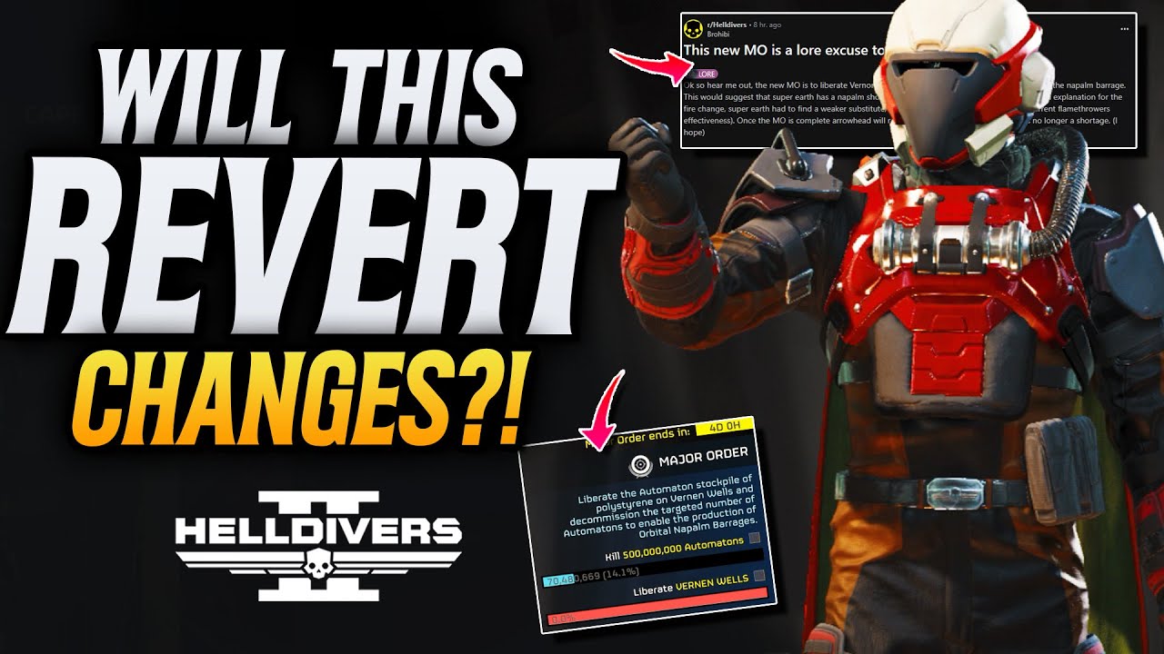 Helldivers 2 Major Order Could Fix Fire Changes! I HOPE SO! - YouTube