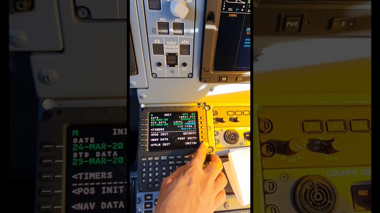 ATR 72 600 FMS Setup for a Flight - YouTube
