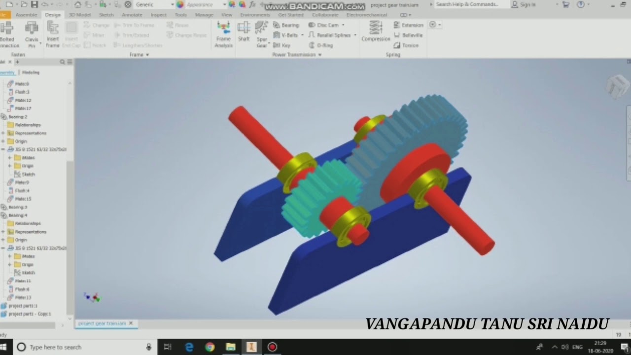 Gear train design using Autodesk inventor - project assignment for ...