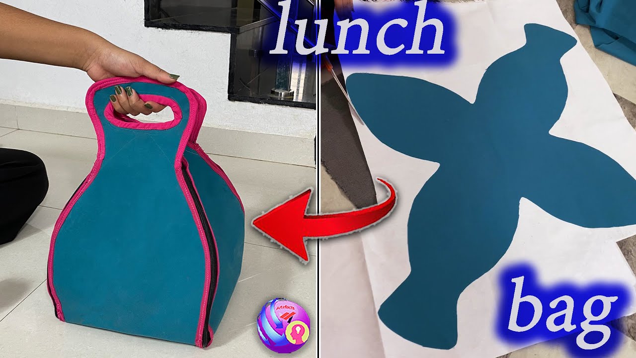 Awesome Lunch bag/ picnic bag sewing tutorial - wide open bag - YouTube