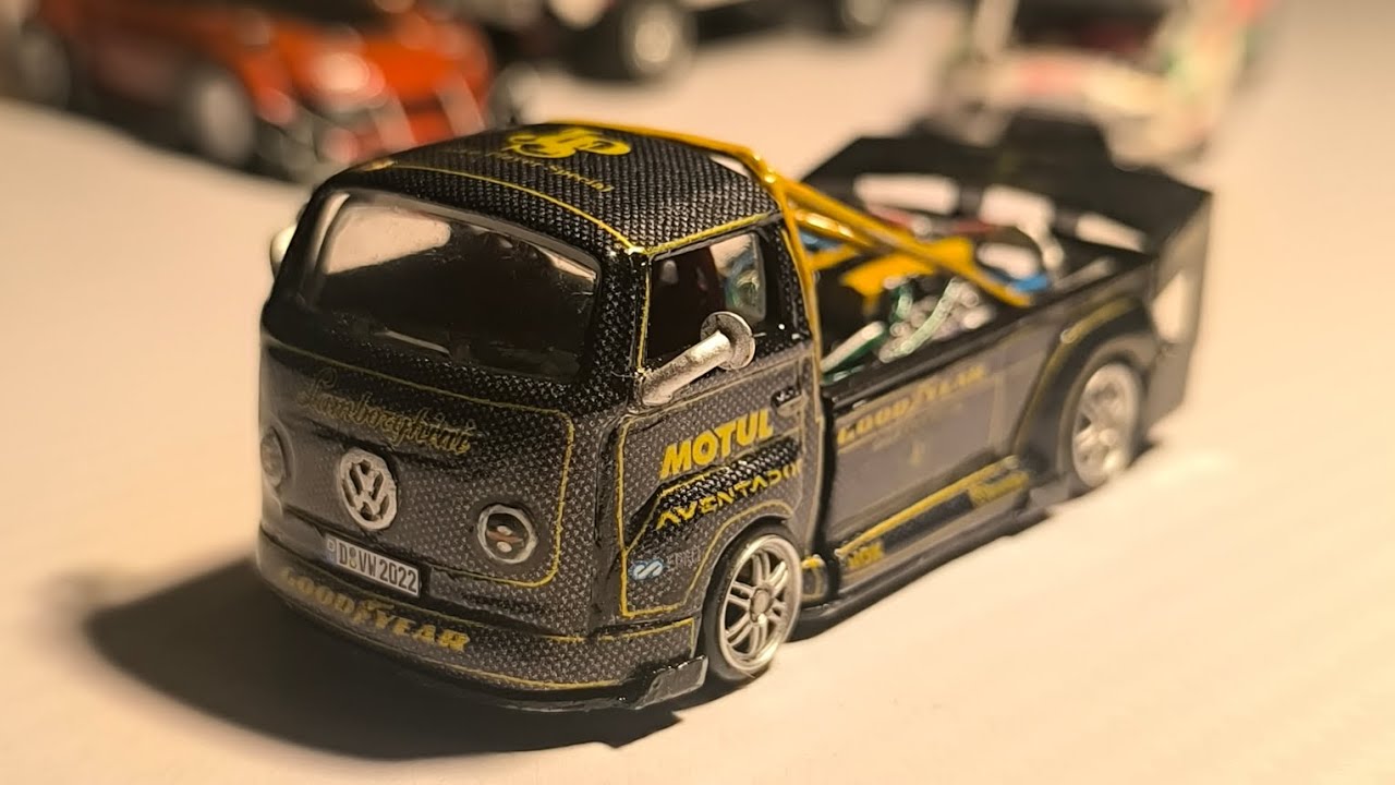 Custom vw t2 with Aventador V12 and removable rear piece (hotwheels ...