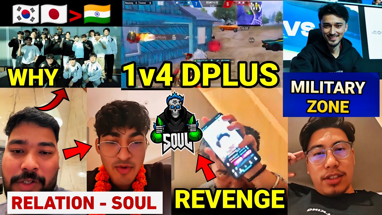 Soul Vs Og 4v4 🇯🇵🇰🇷🇮🇳 | Thunder ⚡🔥| Ayogi bhai reveal| Aadii on Goblin ...