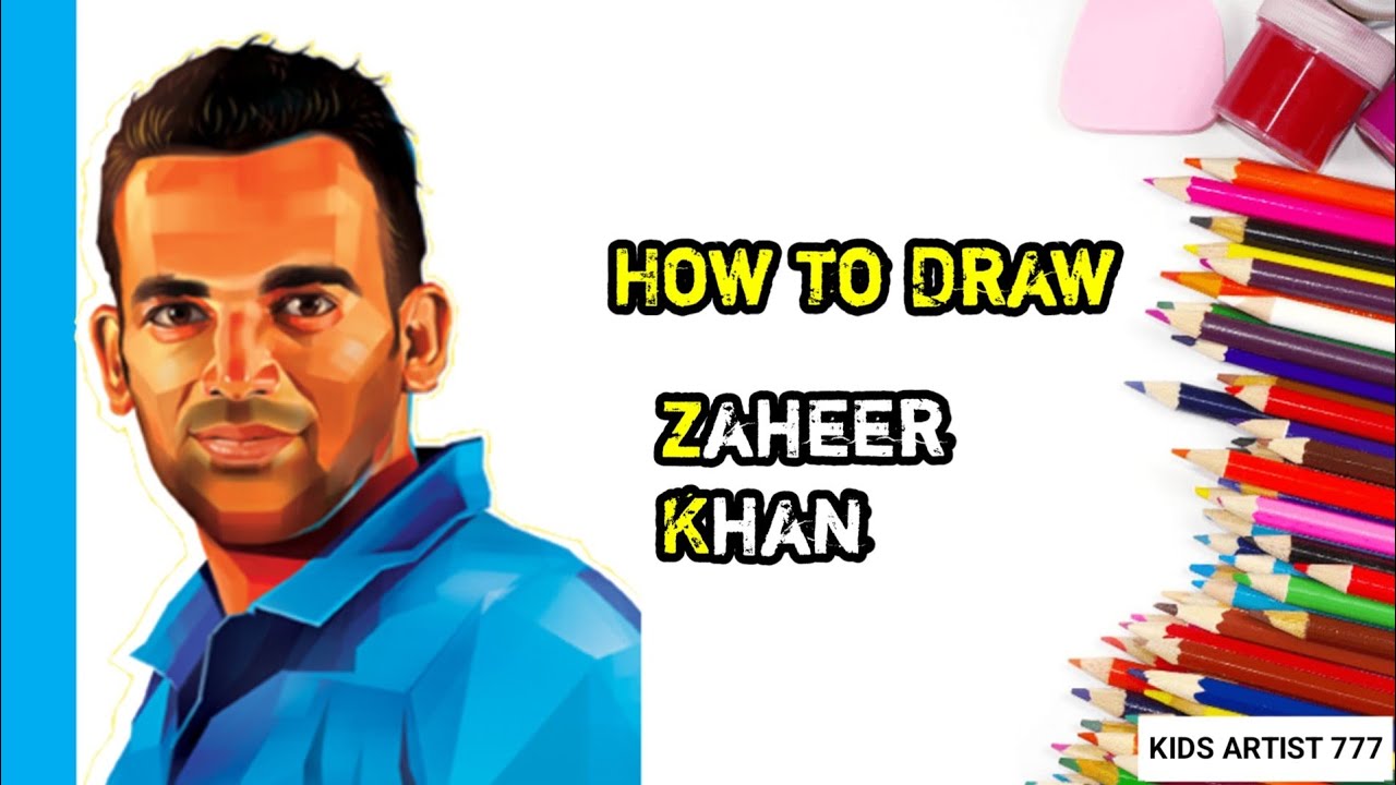Zaheer Khan Drawing, Painting & Coloring for Kids and Toddlers_ Kids ...