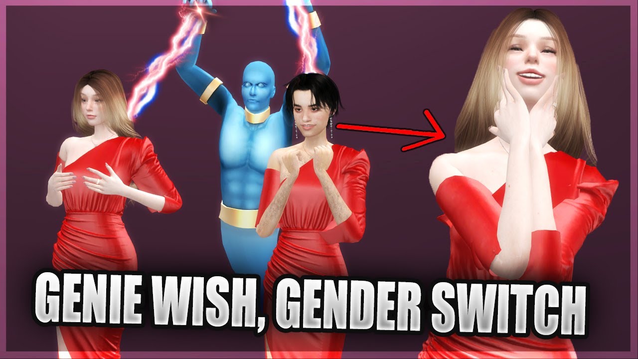Wish for the Genie: Transform Me Into A Women! 👨‍🦱 to 👧 TG Transformation Story - Sims 4 - YouTube