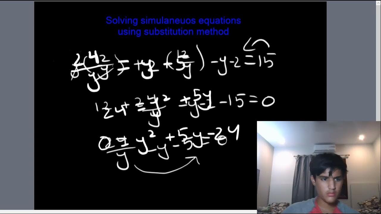 Lecture 16: Solving simultaneous equations using substitution method ...