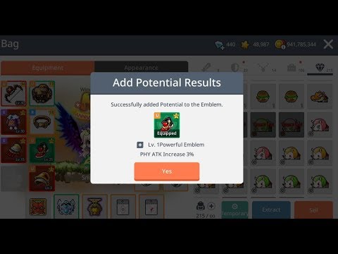 Maplestory M - Does the 3% Free Armour Emblem Scrolls work? - YouTube