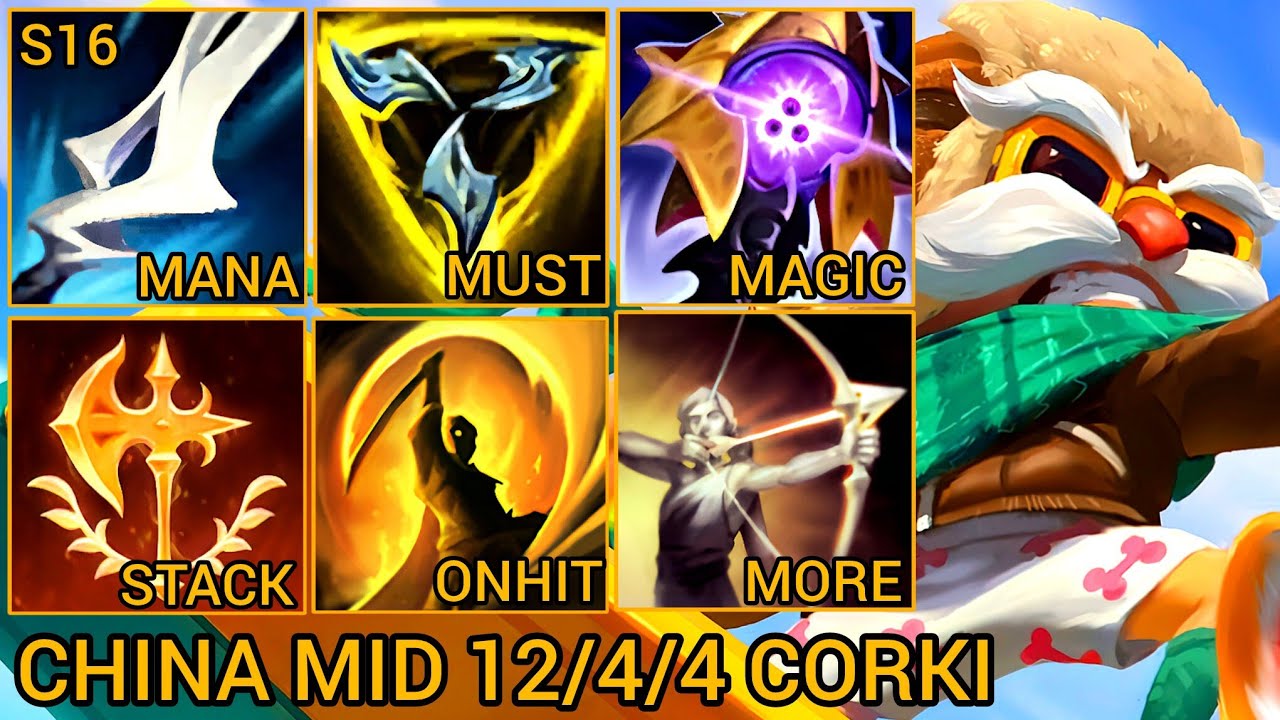 Solo Q Mid CORKI 12/4/4 - China Server Wild Rift High Elo Tier Builds ...