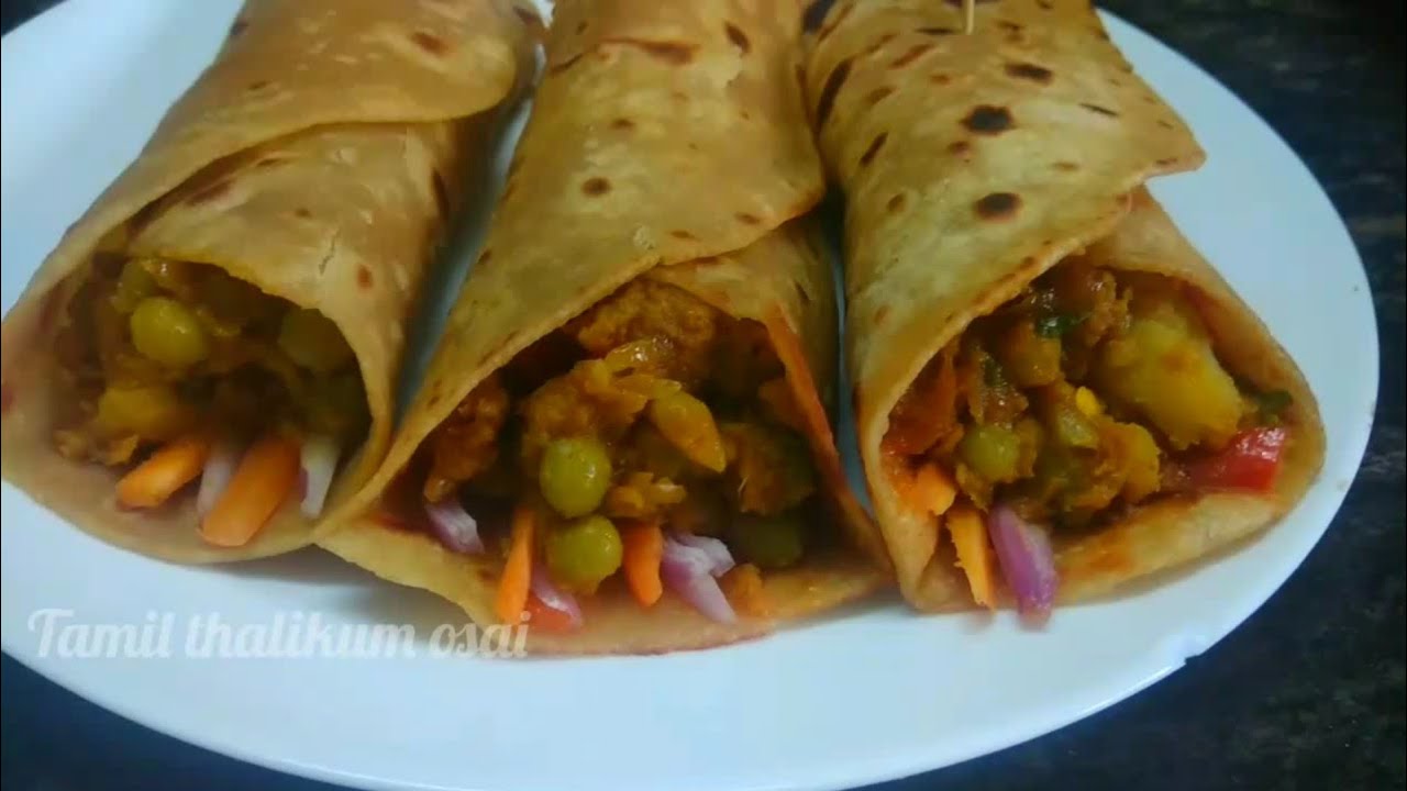 Chapathi veg roll /vegetable Chapathi roll - YouTube