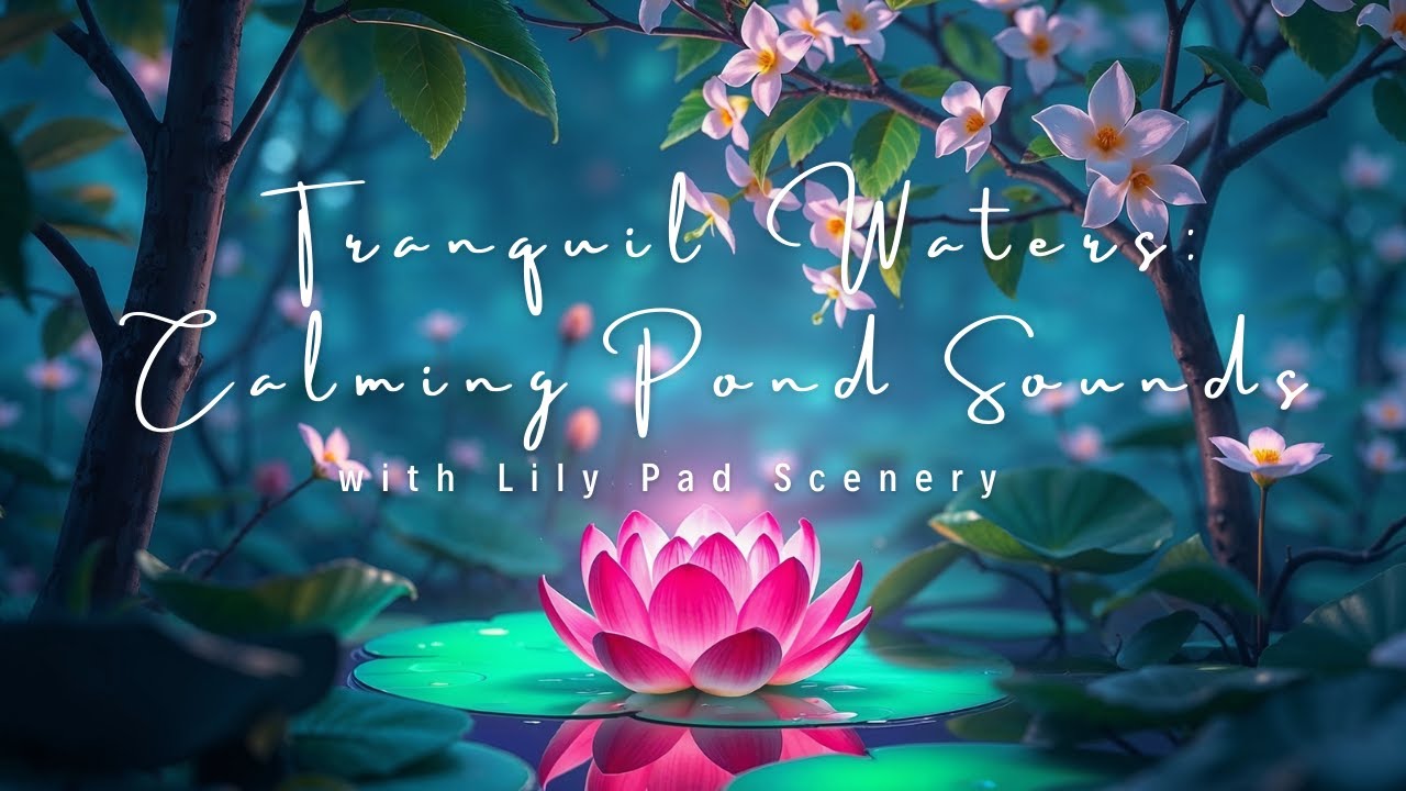 Tranquil Waters: Calming Pond Sounds with Lily Pad Scenery - YouTube