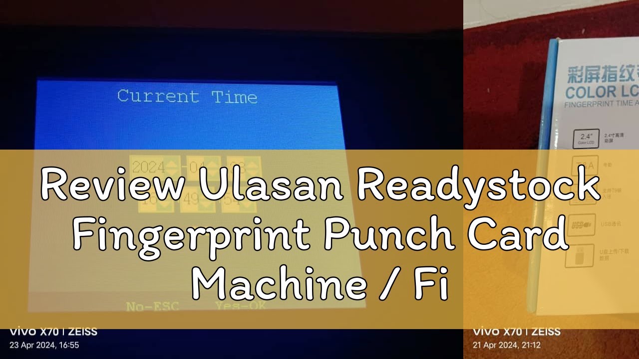 Review Ulasan Readystock Fingerprint Punch Card Machine / Fingerprint ...