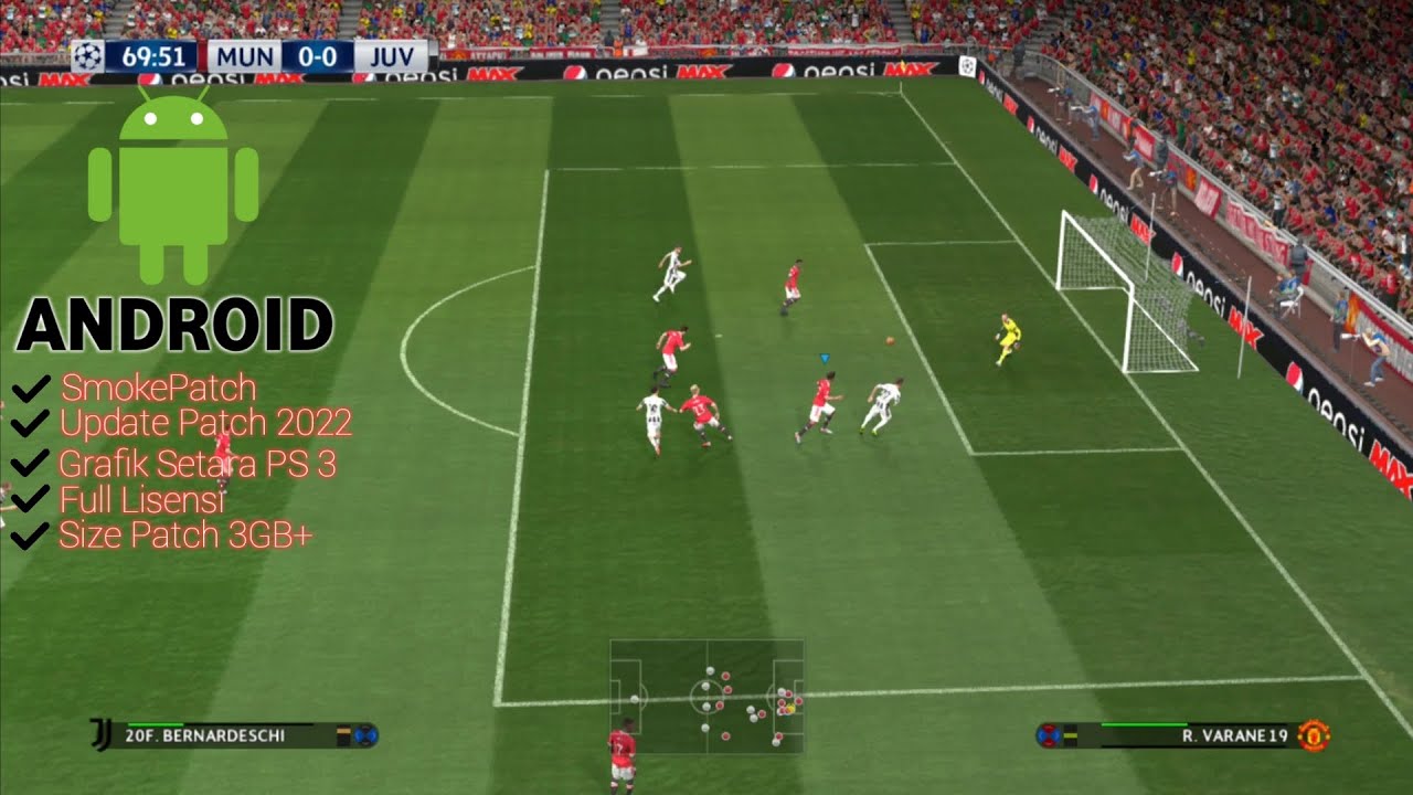 PES 20117 - Winlator 8.0 + SmokePatch | Gamplay Manchester United VS ...