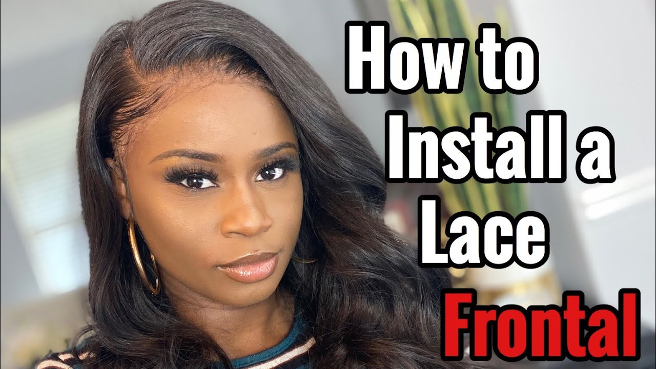 HOW TO INSTALL LACE FRONTAL WIG *step by step* - YouTube