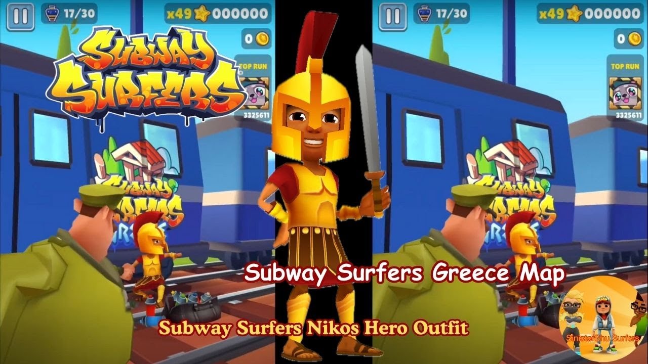 Subway Surfers Nikos Hero Outfit Gameplay Subway Surfers Greece Map ...
