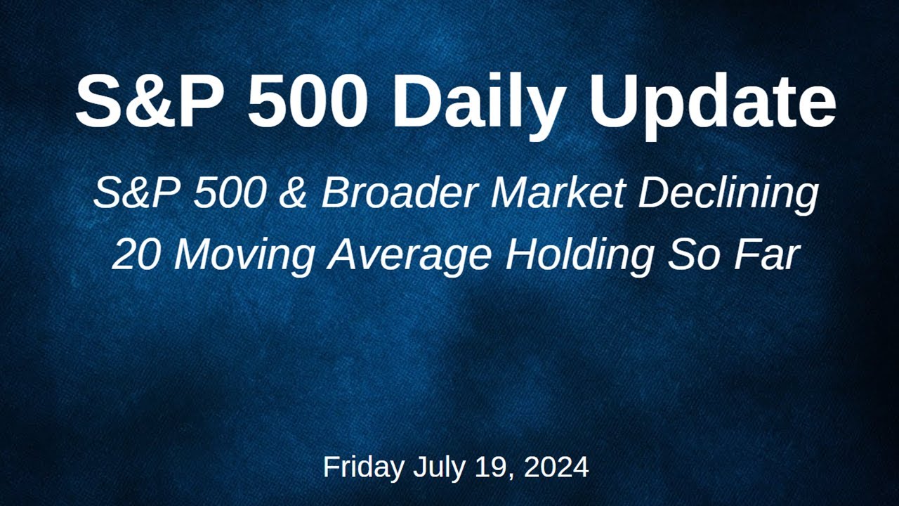S&P 500 Daily Market Update for Friday July 19, 2024 - YouTube