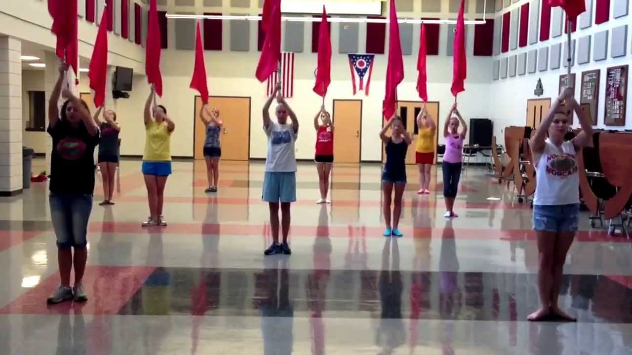 Norwayne High School Color Guard!! Fight Song!! - YouTube