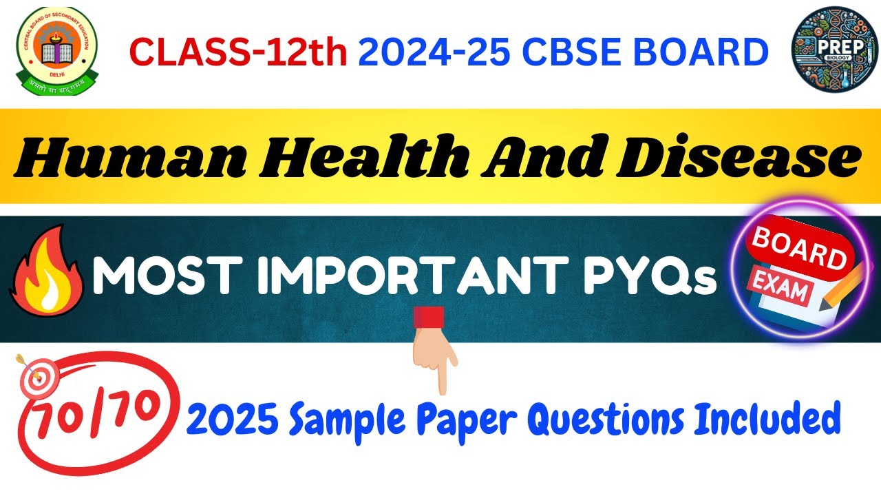 Most Important PYQs | Human Health And Disease | 2024 PYQs Included ...