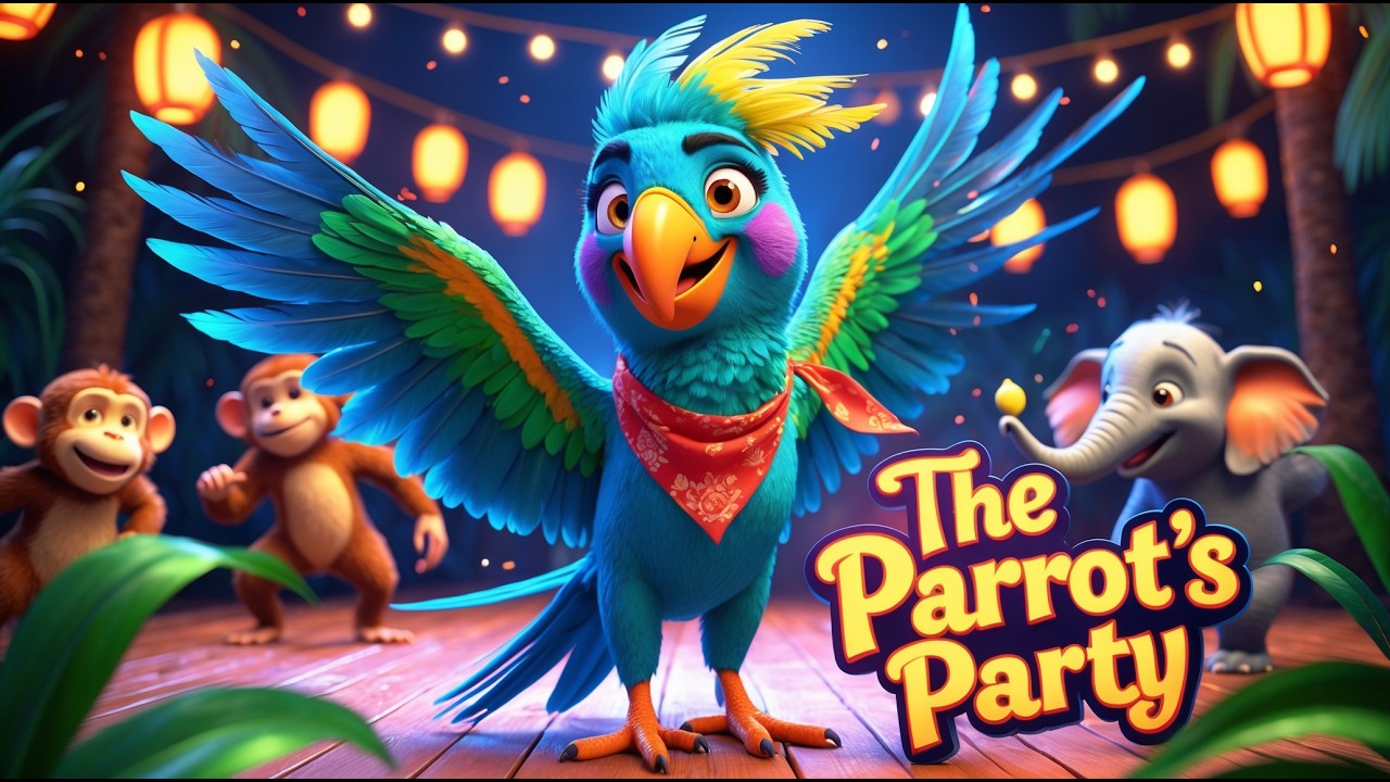 🦜 The Parrot’s Party | Fun Jungle Kids Song & Animation | Catchy Dance ...