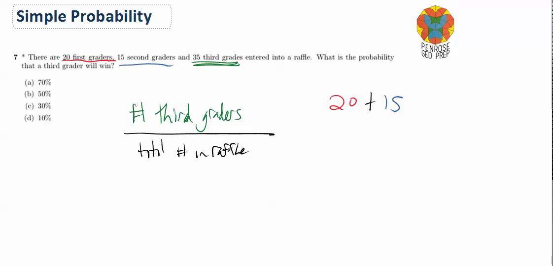 4.1 solution to simple probability problem 7 - YouTube