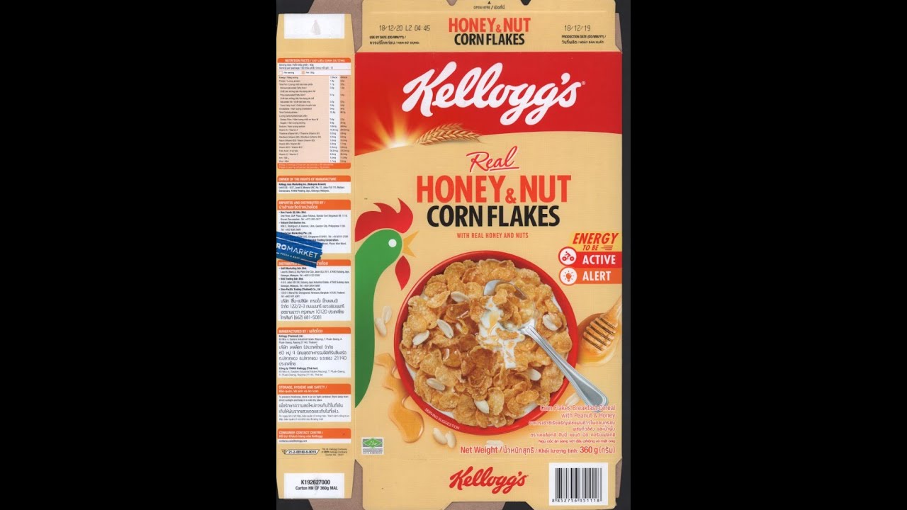 191218 Kellogg's Honey & Nut Corn Flakes - YouTube