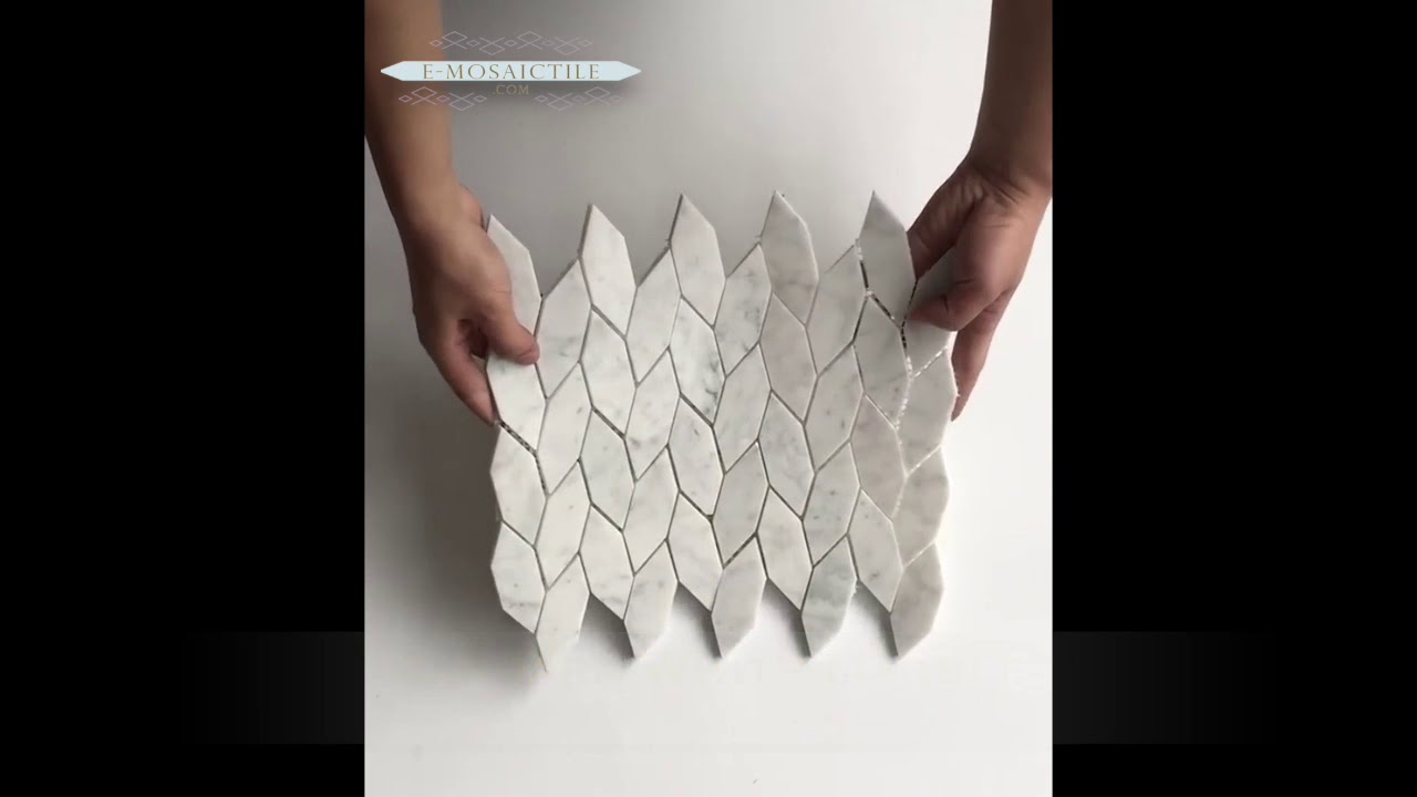 Leaf Pattern Backsplash Tile from E-MosaicTile - YouTube