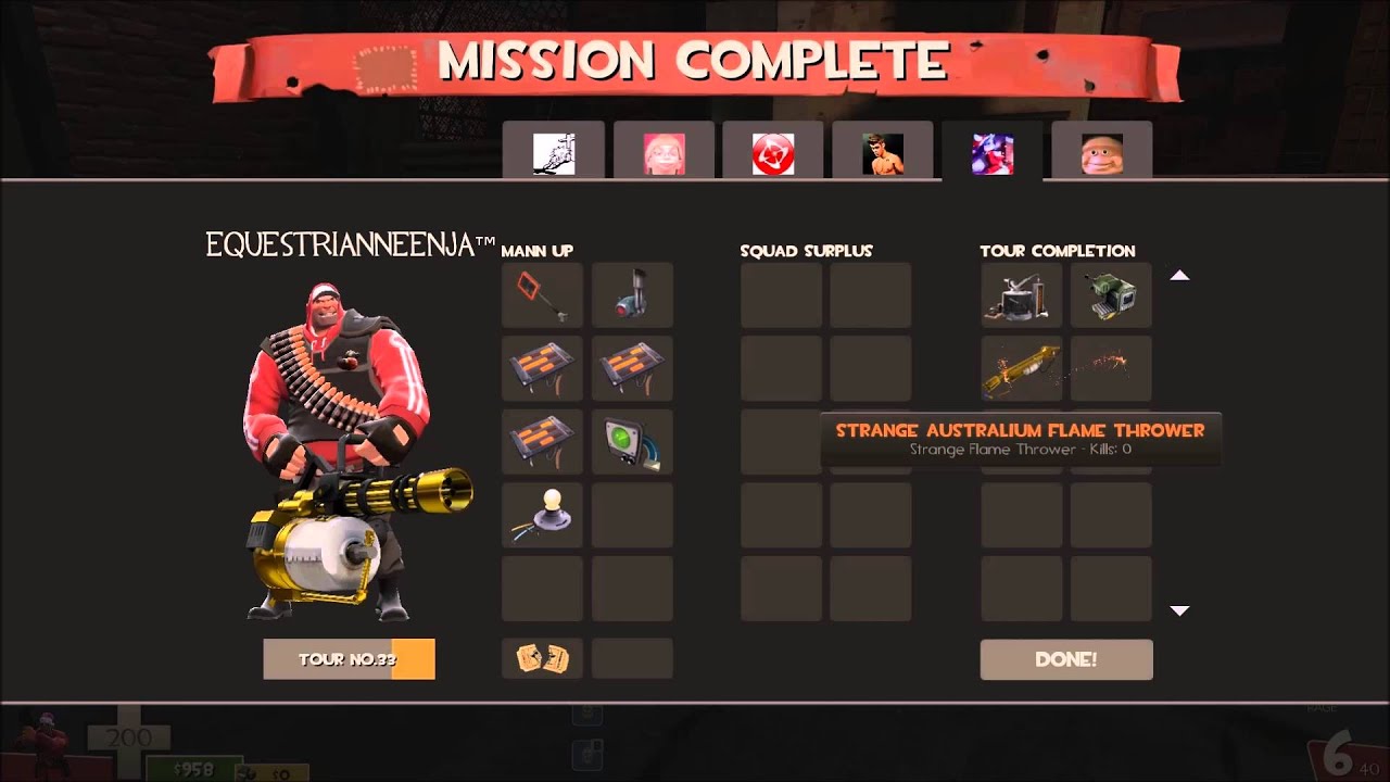 TF2 - MvM - Australium Flame Thrower Drop! Volume Warning. - YouTube