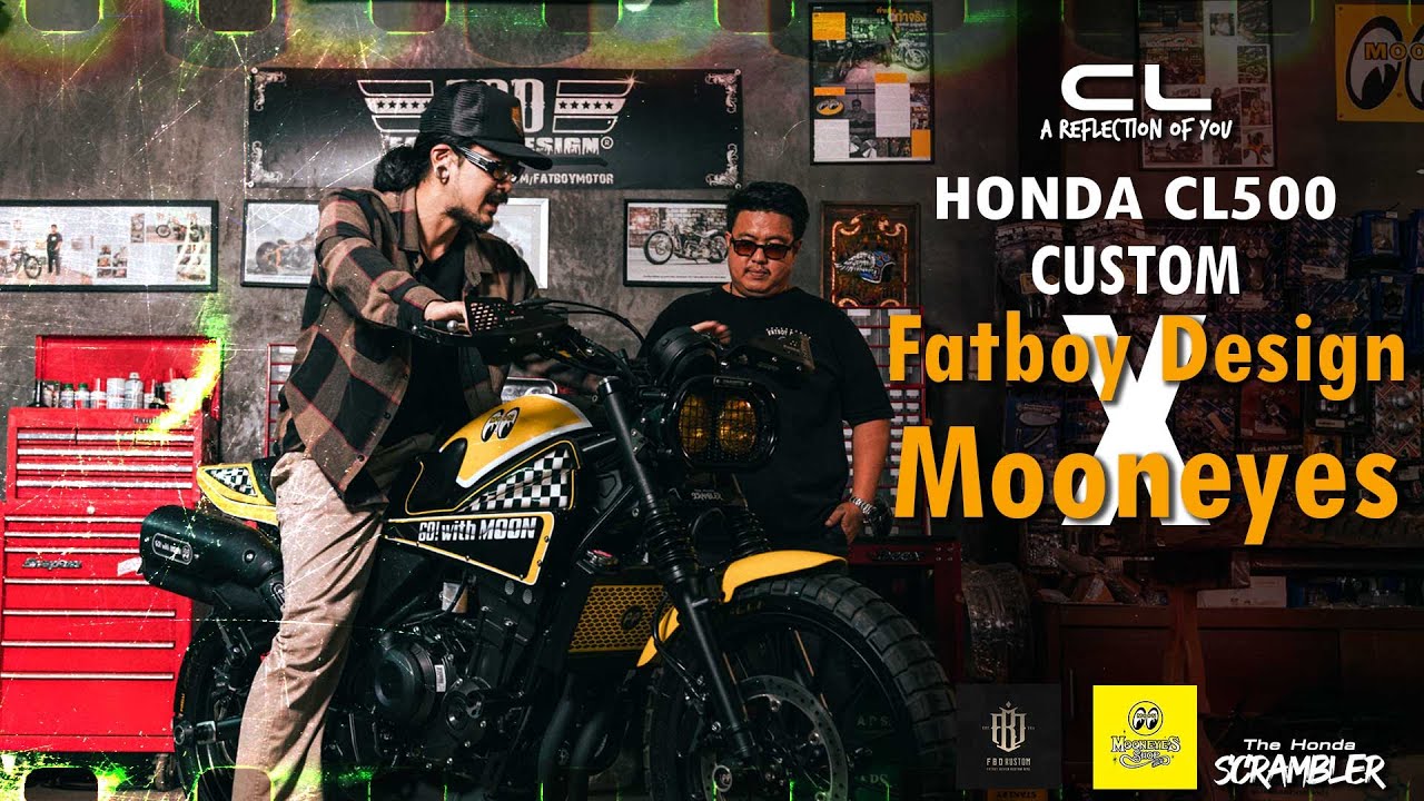 Honda CL500 Custom By Fatboy Design x Mooneyes - YouTube