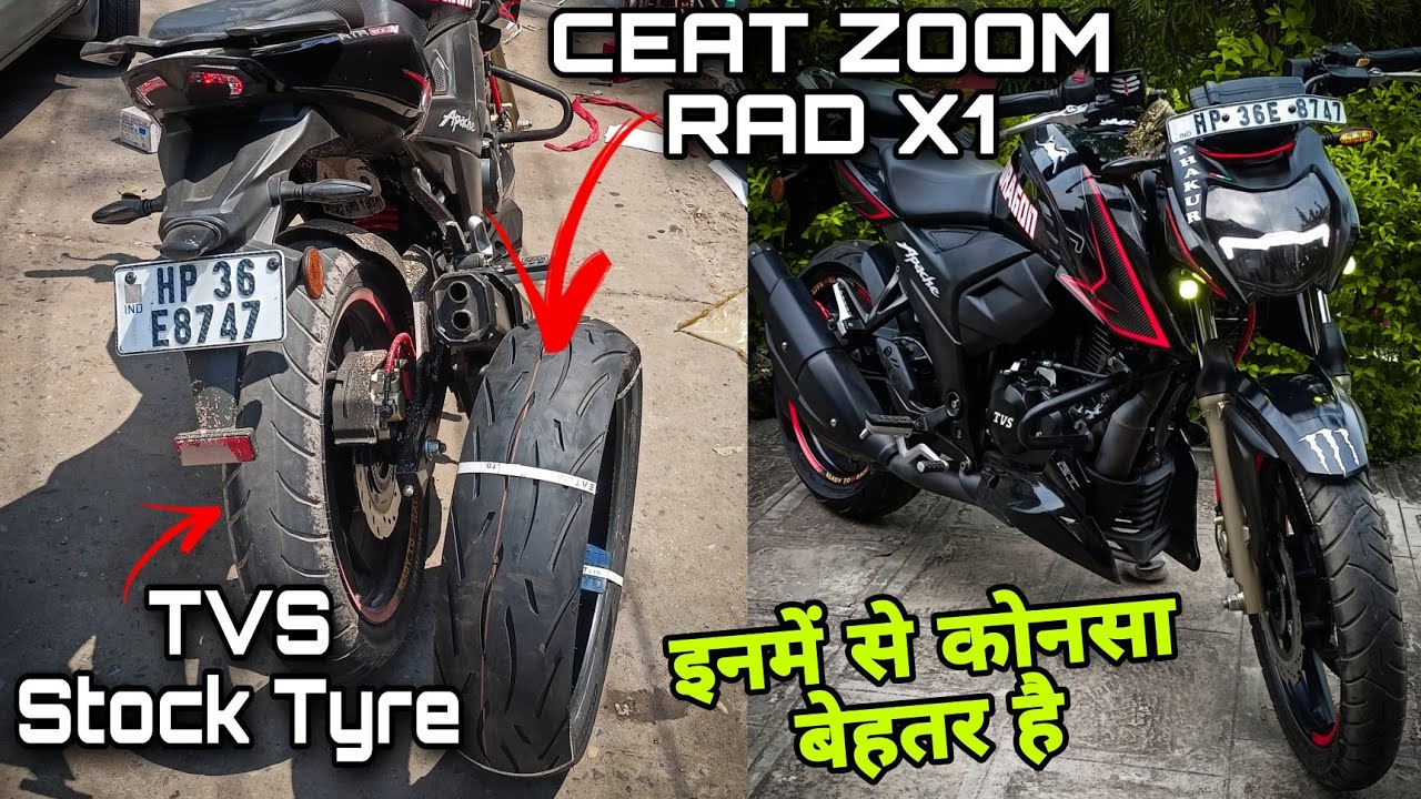 CEAT ZOOM RAD X1 vs TVS Eurogrip Tyre || Detailed Comparison 🔥 - YouTube