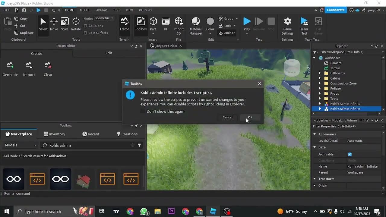 How To Add Admin Commands In Your Roblox Game (2023) - YouTube