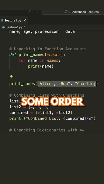 Unpacking Function Arguments Using Asterix Operator - YouTube
