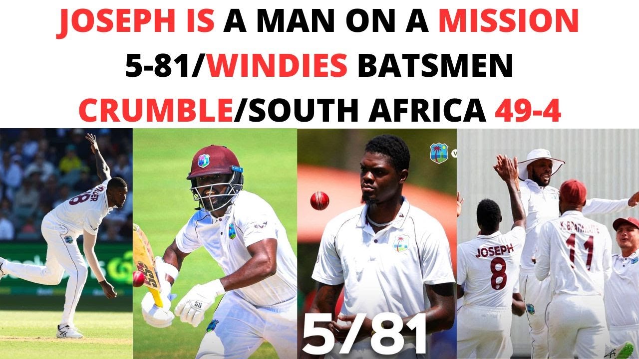 West Indies vs South Africa first test, day 2 recap/Joseph shows his ...