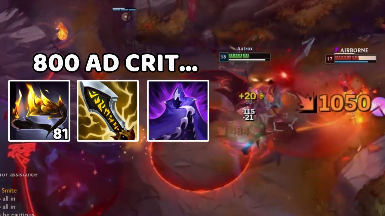 800 AD LETHALITY AATROX WITH AN INFINITY EDGE FOR 25% CRIT GAMBLE ...