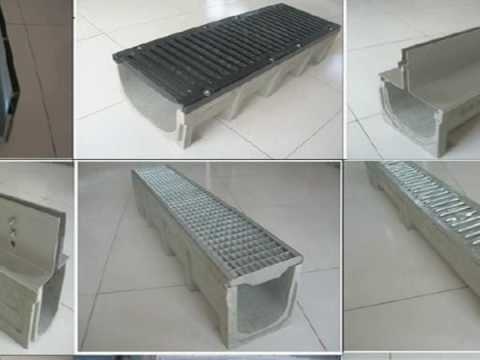 how to install galvanized steel grating trench drain - YouTube