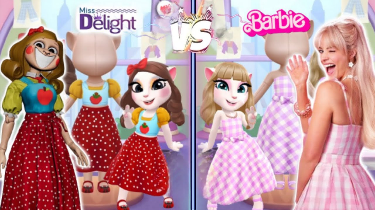 My Talking Angela 2. Miss Delight VS Barbie.New Update .cosplay.angela ...