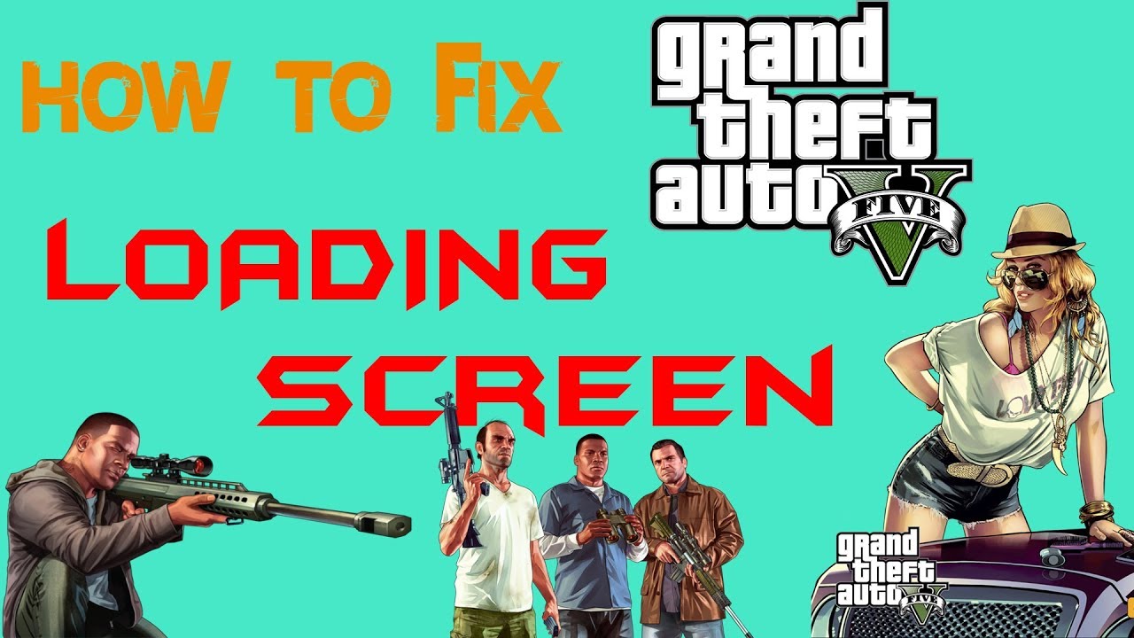 How To Fix GTA V Stuck At Loarding Screen - YouTube