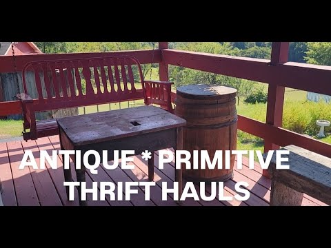 PRIMITIVE*ANTIQUE THRIFTING SUMMER HAUL CAN'T WAIT TO DECORATE - YouTube