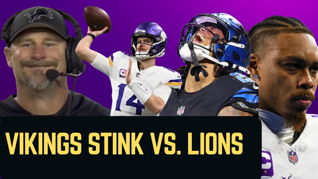 Sam Darnold STINKS & Minnesota Vikings GET SMOKED by Detroit Lions ...