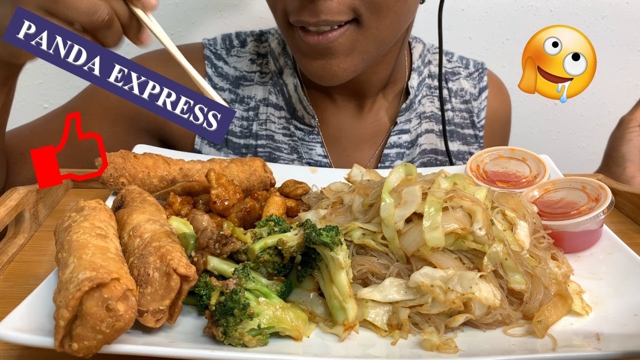 ASMR PANDA EXPRESS AND HOMEMADE VERMICELLI NOODLES (CRUNCHY EATING ...